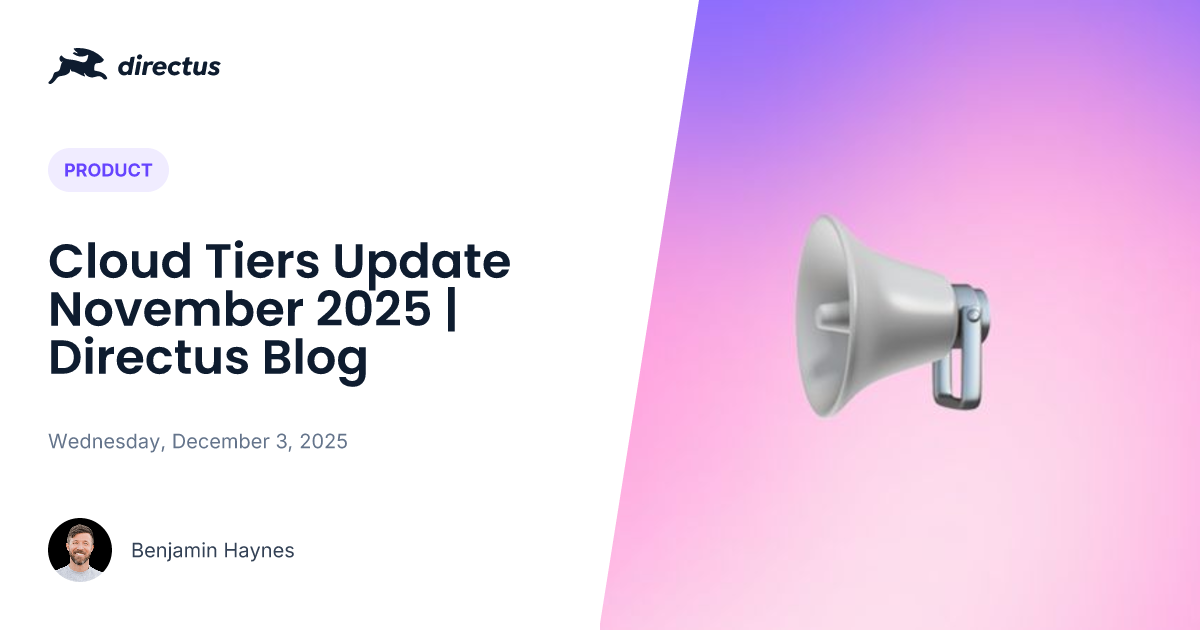 Cloud Tiers Update November 2025 | Directus Blog