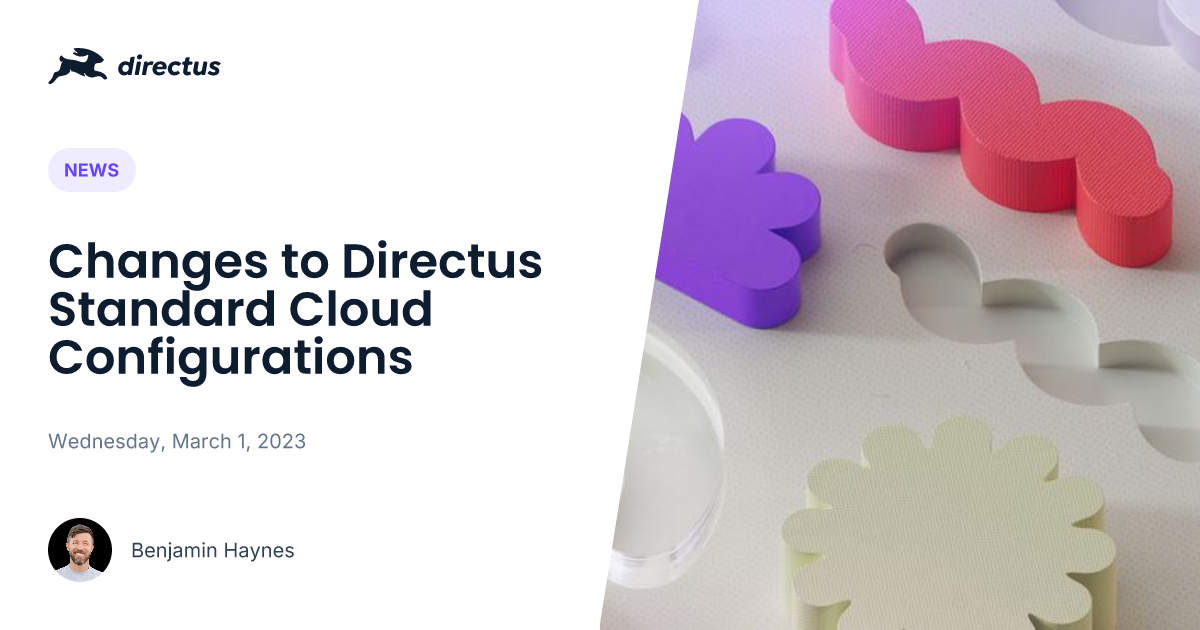 Changes to Directus Standard Cloud Configurations