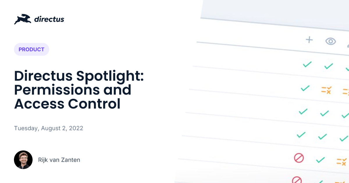 Directus Spotlight: Permissions and Access Control