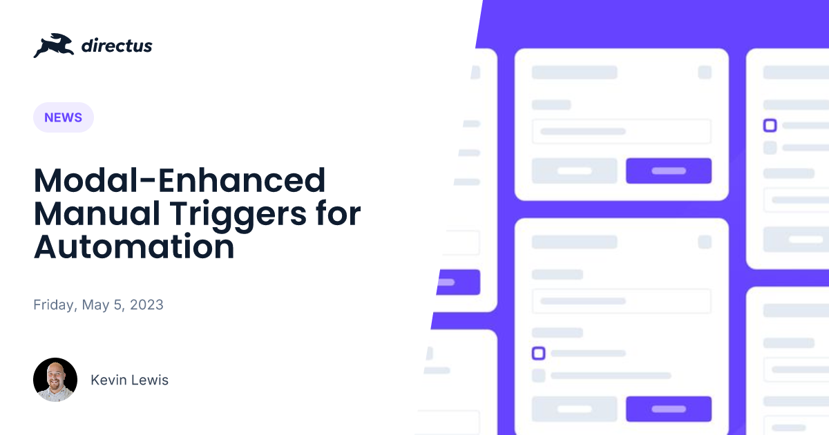 Modal-Enhanced Manual Triggers for Automation