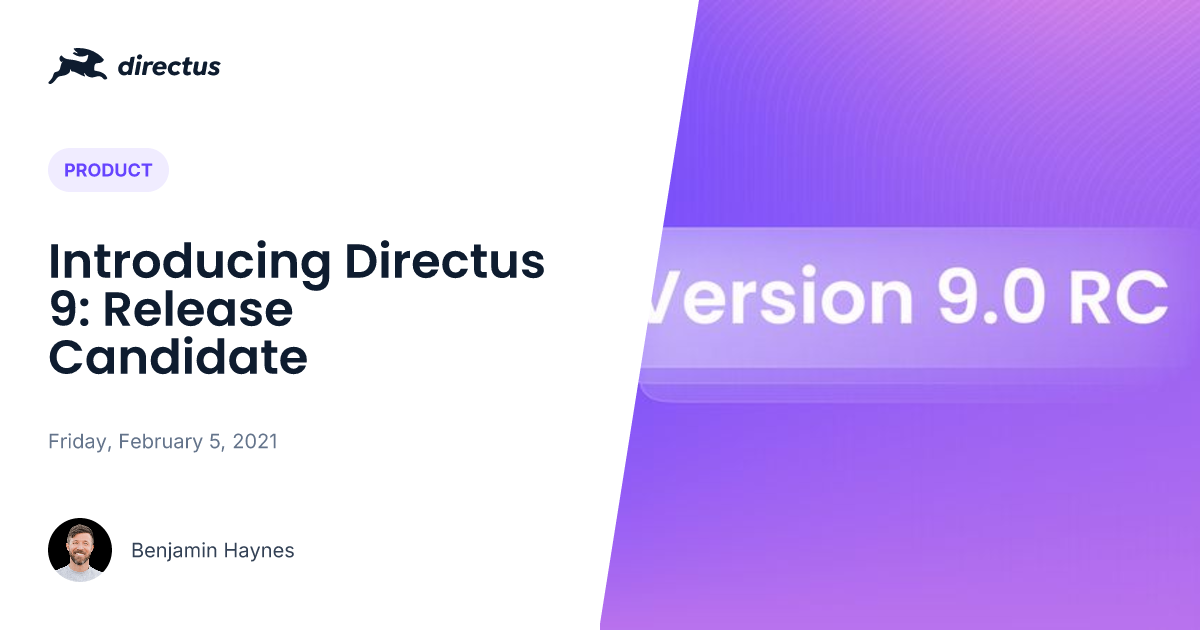Introducing Directus 9: Release Candidate