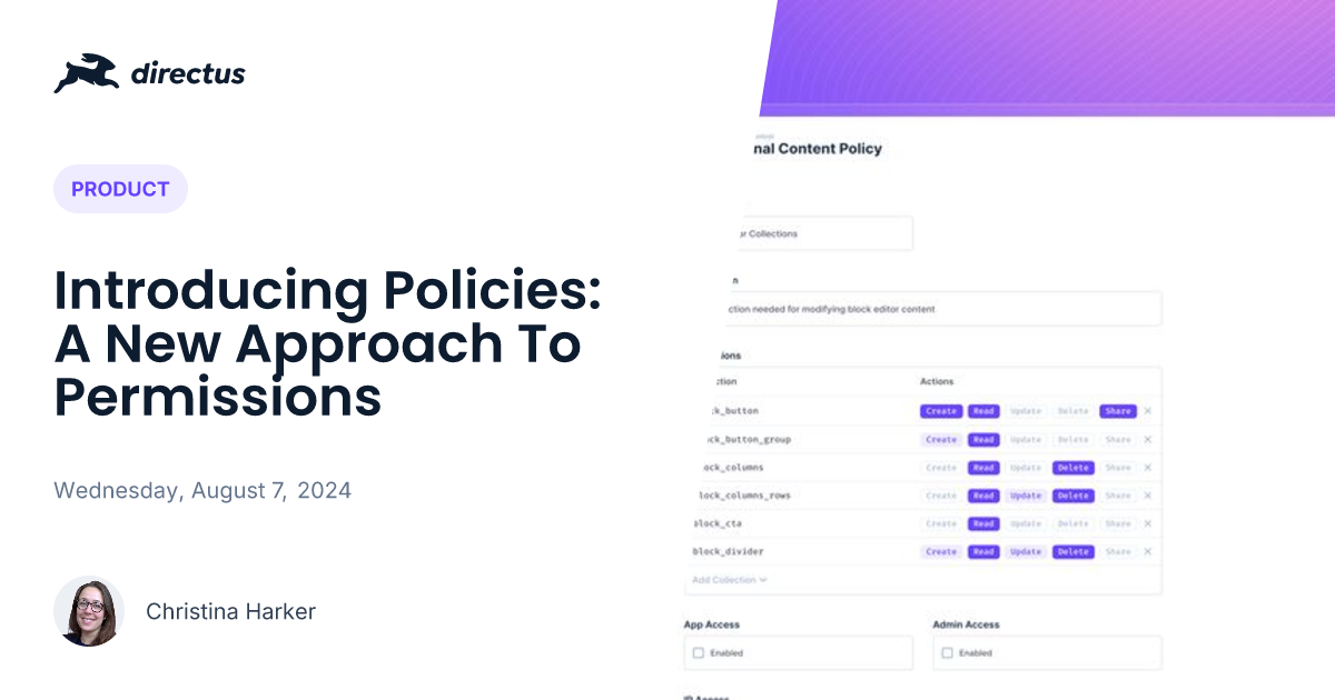 Introducing Policies: A New Approach To Permissions