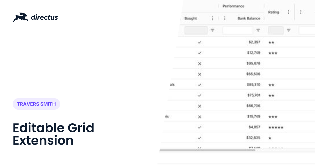 Editable Grid Extension | Built With Directus