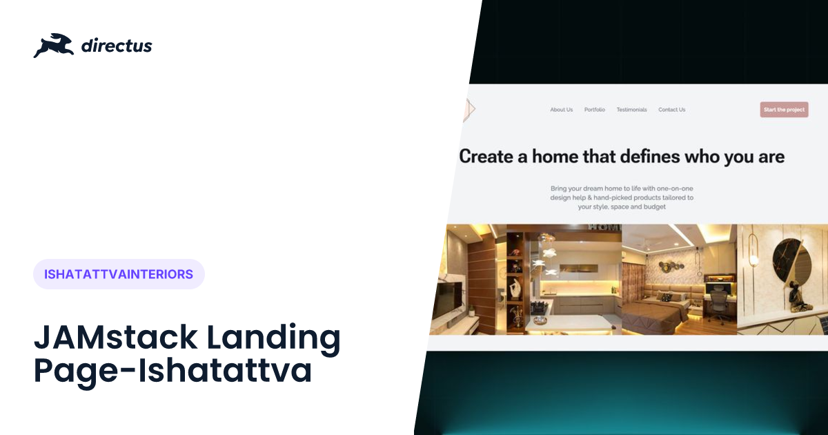 JAMstack Landing Page-Ishatattva | Built With Directus
