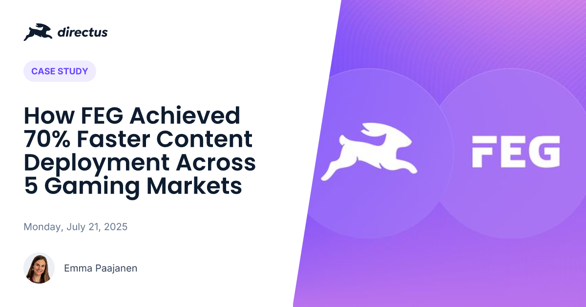 How FEG Achieved 70% Faster Content Deployment Across 5 Gaming Markets