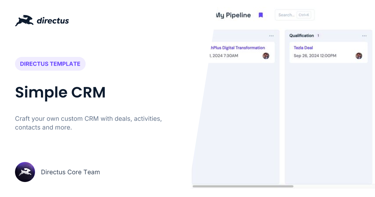 Simple CRM | Directus Templates Simple CRM | Directus Templates